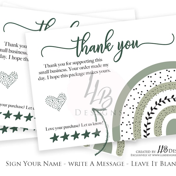 Small Business Leave a Review Card - Etsy