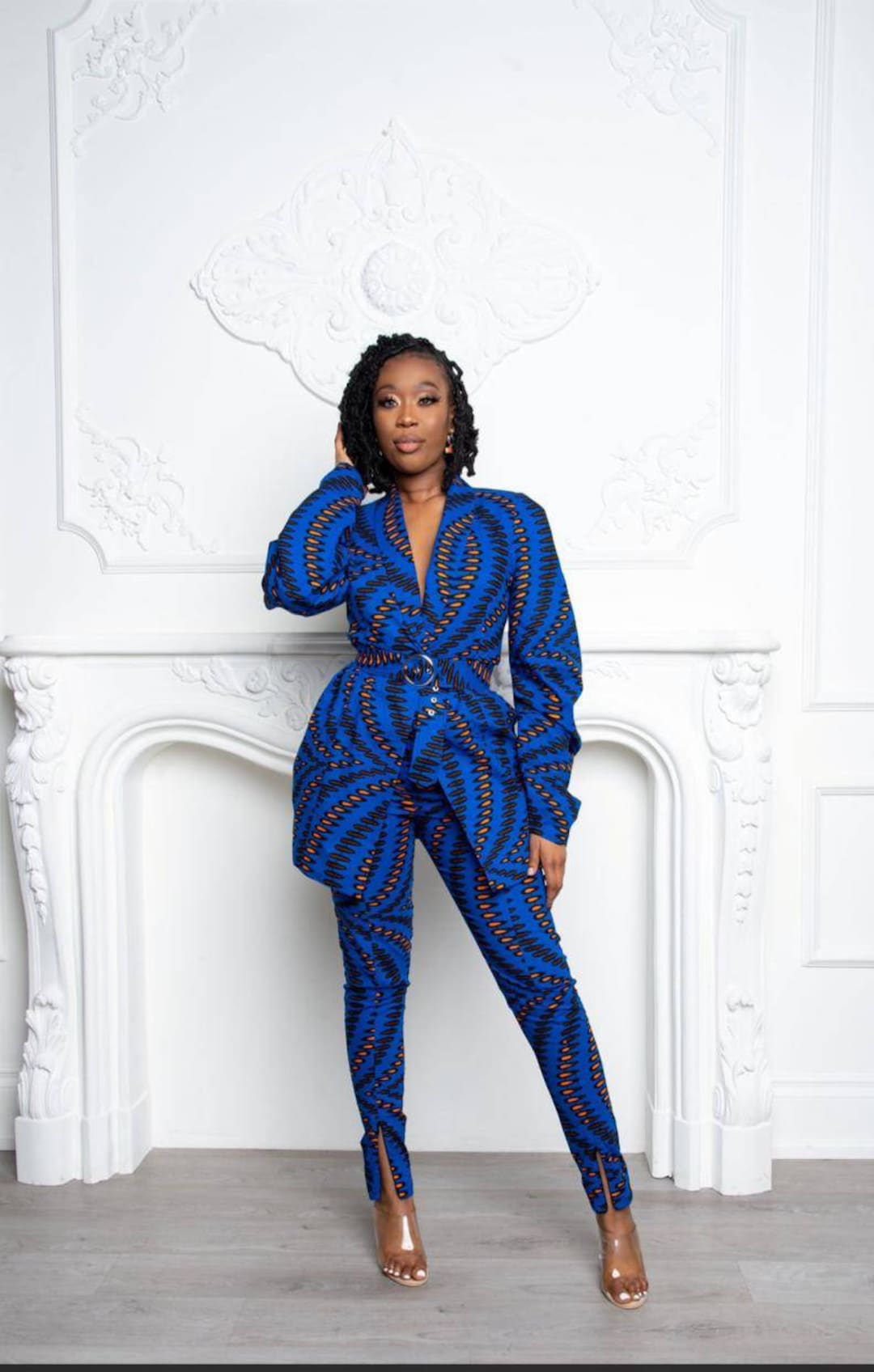 African 2 Piece Suit, Ankara 2 Piece, African Pants and Jacket Set ...