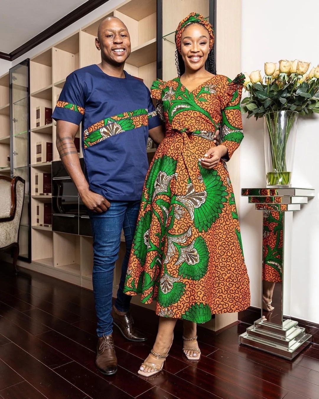 Couple African Matching Outfits, Ankara Couple Matching Set, Couple ...