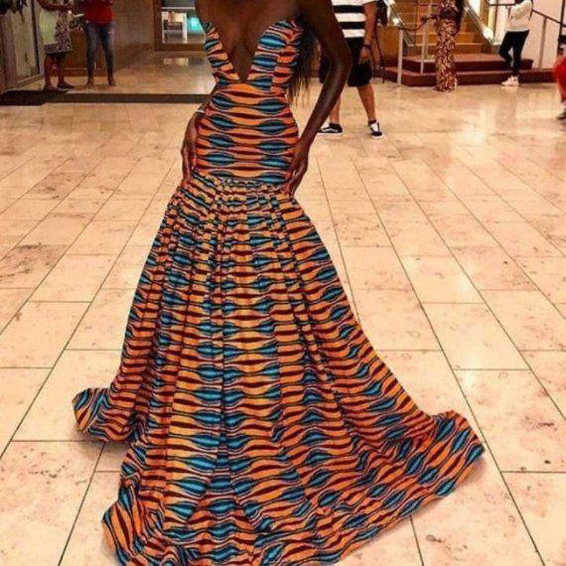 African Wax African Print Ankara Mermaid Fishtail Dress - Etsy UK