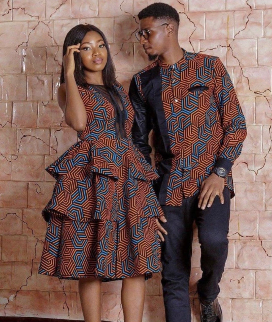 Couple Matching African Outfits, Ankara Couple Matching Set, Couple ...