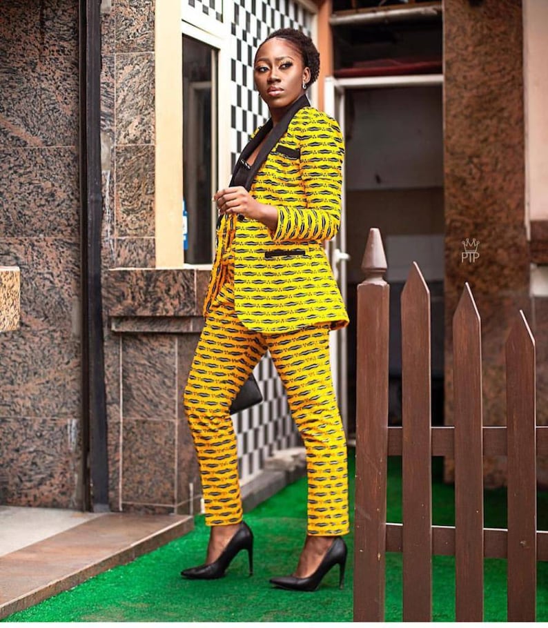 Africain Imprimé Ankara Costume Wax Africain Costume Mode Etsy
