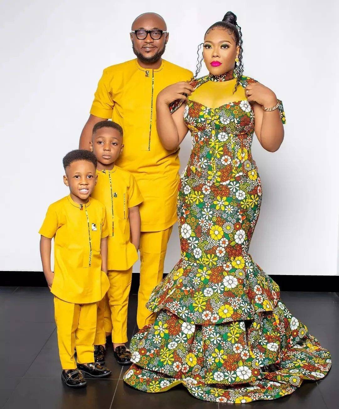 African Matching Clothes, Couple Ankara Outfits, Family Matching Ankara ...