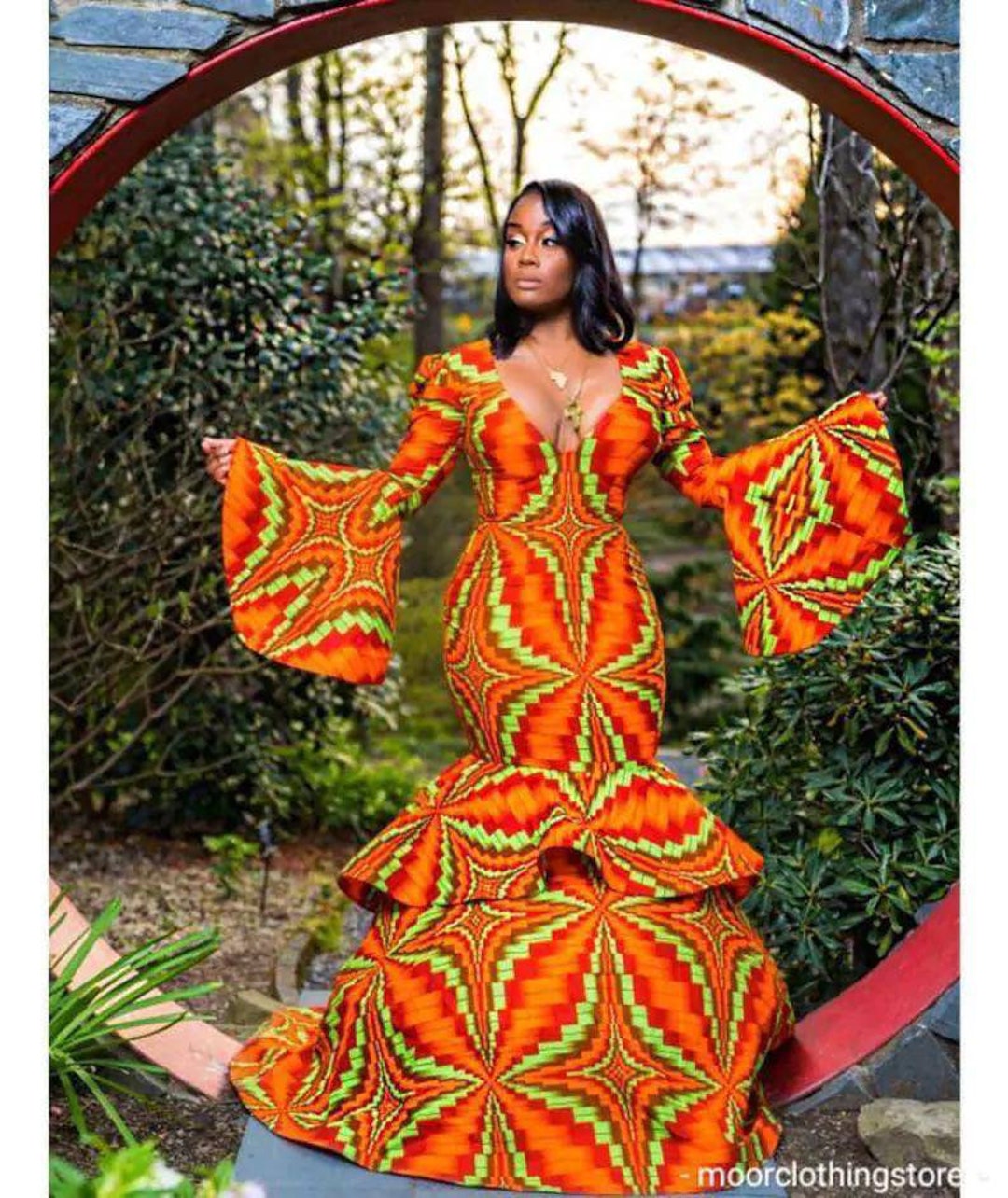 African Mermaid Dress Ankara Gown African Maxi Mermaid Gown African