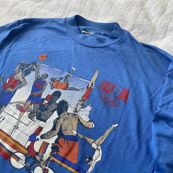 80s Vintage Levi’s 1984 USA Olympic Games Basketball… - Gem