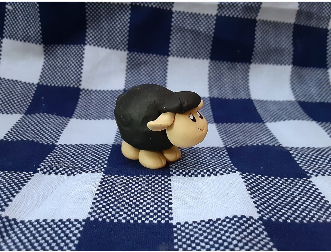 Mini Clay Sheep Figurine - Etsy
