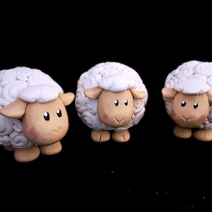 Cute Clay Sheep Figurine - Etsy