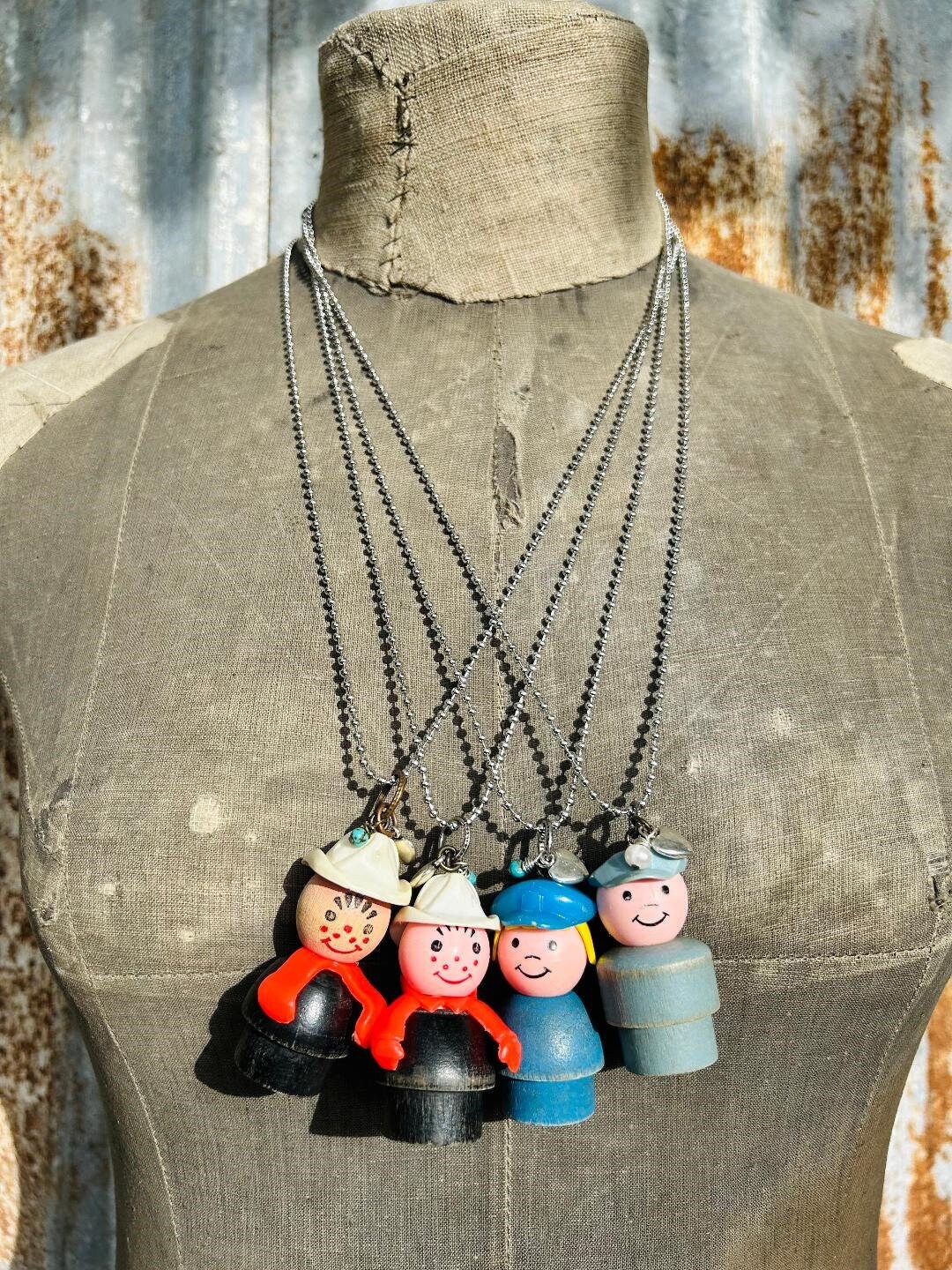 Vintage Little People Necklace-vintage Little People-vintage - Etsy