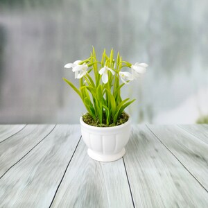 Snowdrops сold Porcelain Spring Flower,polymer Clay Flower,table Decor ...
