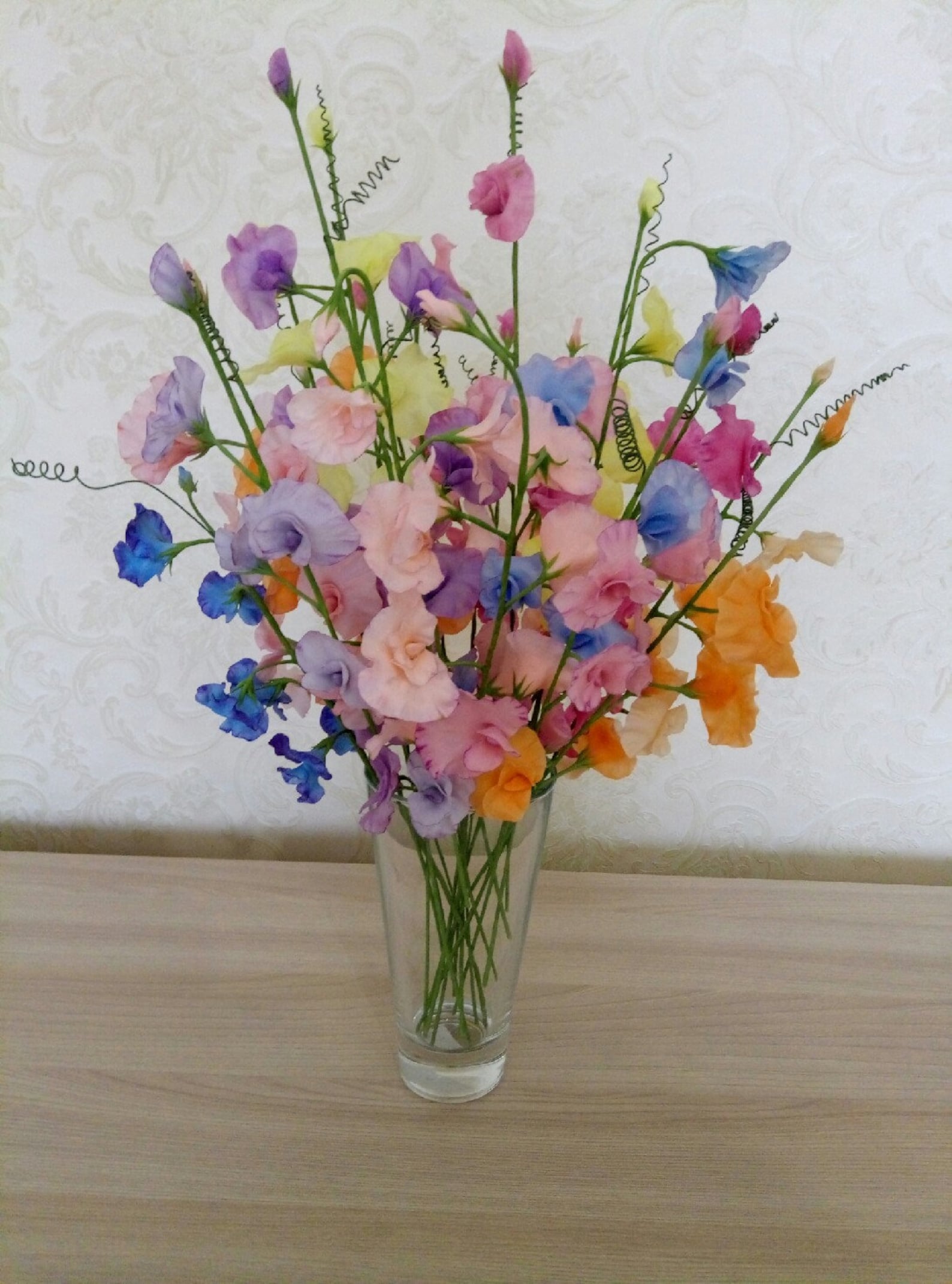 Fragrant Peas-polymer Clay Flower Arrangement-cold - Etsy