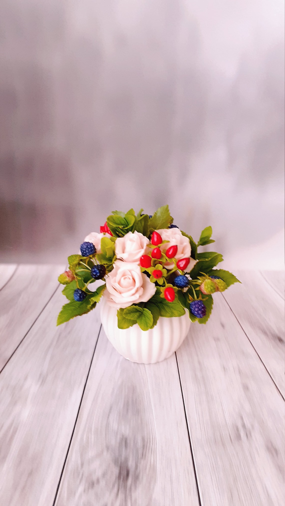 Bouquet Cold Porcelain Flowers-realistic Flower-botanical - Etsy