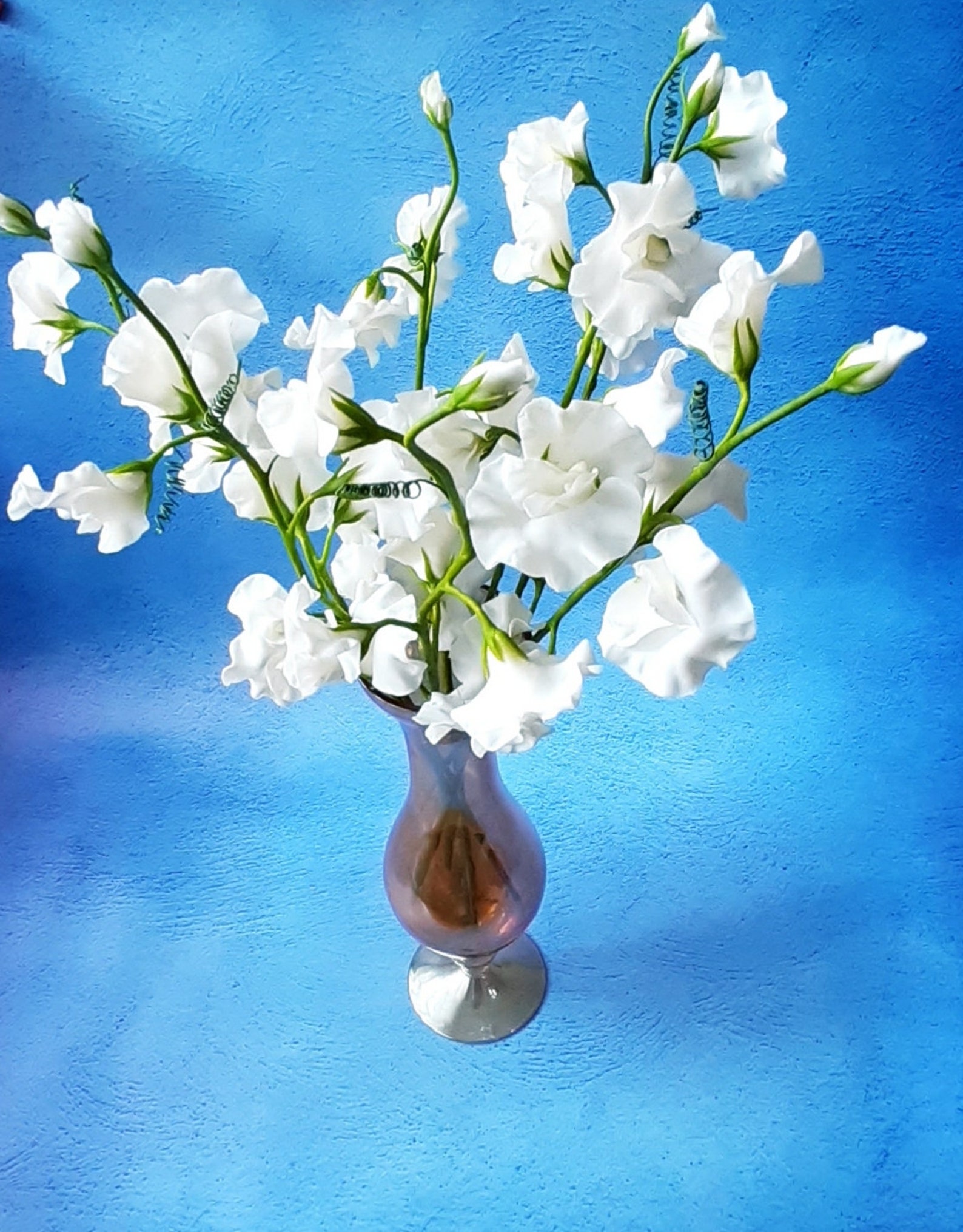 Fragrant Peas Set 7 Flowers of Polymer Clay-cold | Etsy