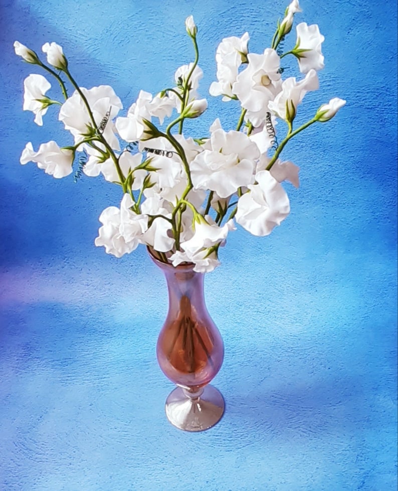 Fragrant Peas Set 7 Flowers of Polymer Clay-cold | Etsy