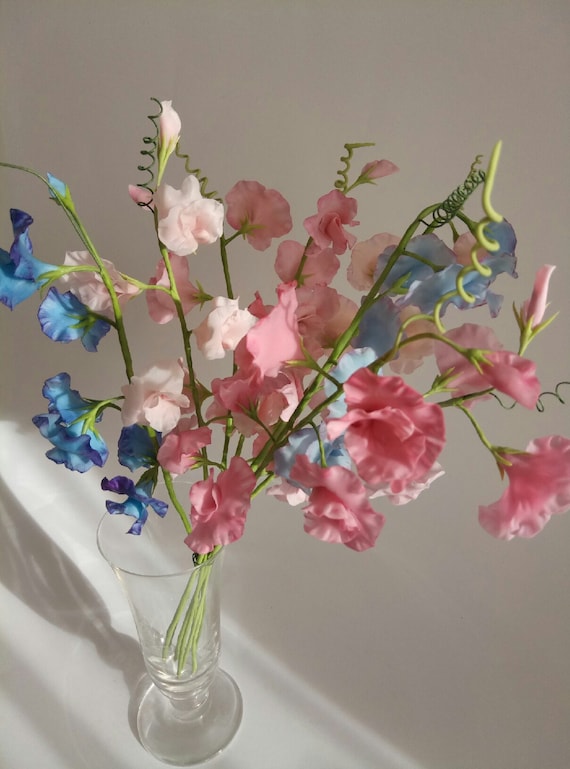 Fragrant Peas-polymer Clay Flower Arrangement-cold - Etsy