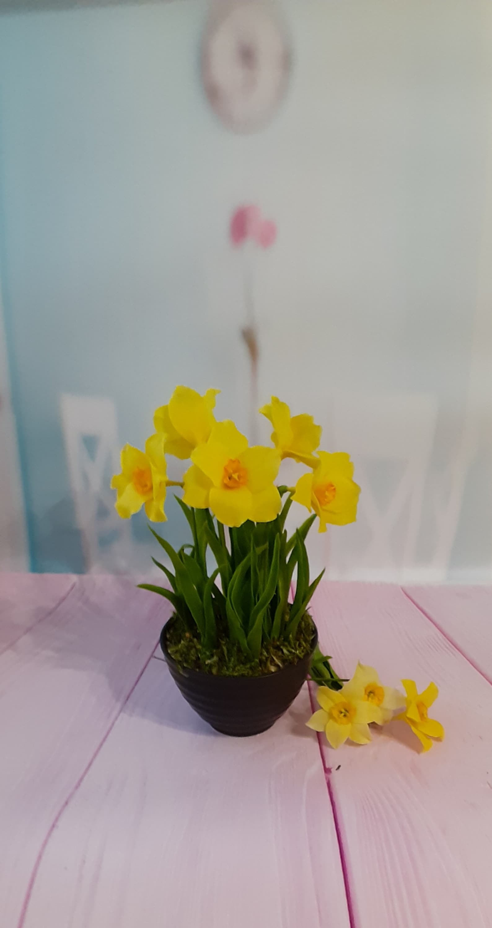 Daffodils in the Pot-polymer Clay Flowers-cold Porcelain-real | Etsy