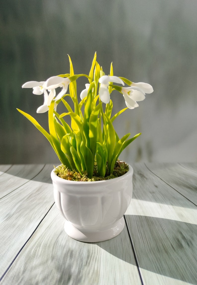 Snowdrops сold Porcelain Spring Flower,polymer Clay Flower,table Decor ...
