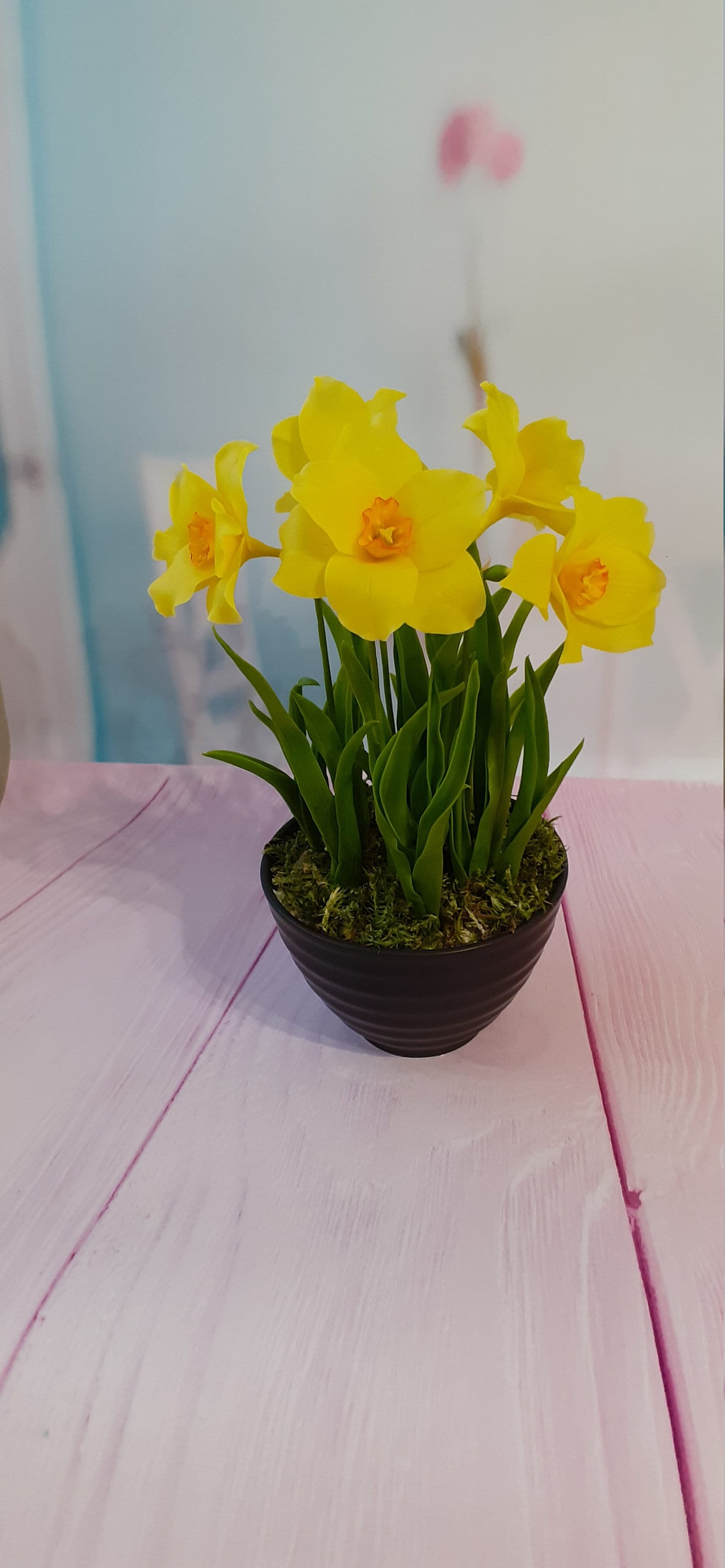 Daffodils in the Pot-polymer Clay Flowers-cold Porcelain-real | Etsy