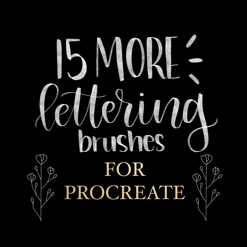 Procreate Lettering 15 Brush Set Bundle collection 2 - Etsy