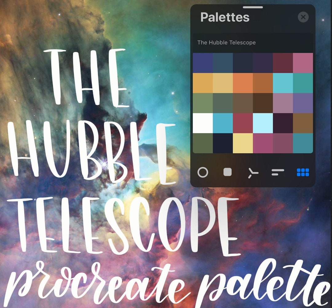 The Hubble Telescope Outer Space Themed Procreate Color Palette - Etsy