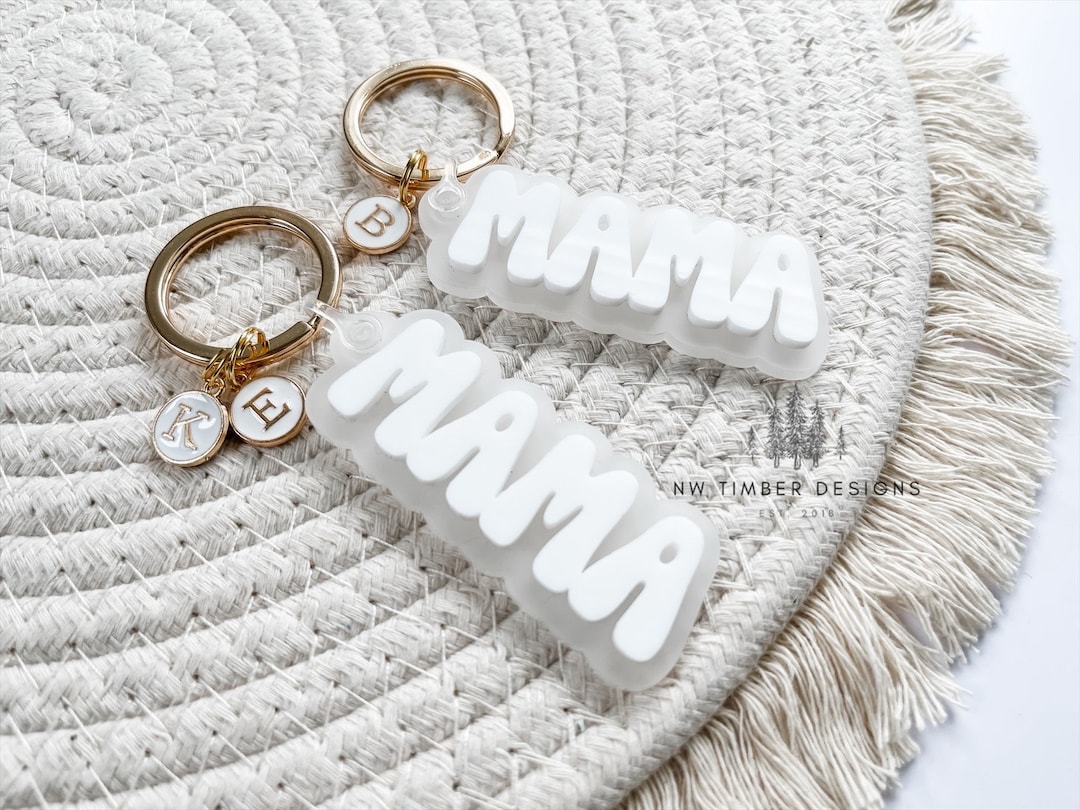 Mama Keychain With Children Initial Charms, Gifts for Mom, Mother’s Day ...