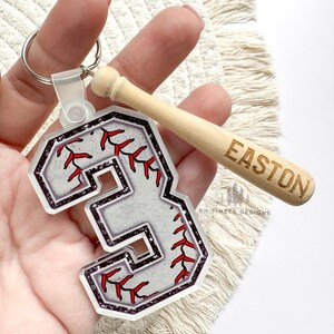 Personalized Baseball Player Keychain, Custom Baseball Keychain With ...