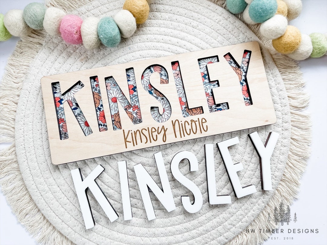 Name Puzzles With Patterned Backing, Name Recognition Puzzles, Learning ...