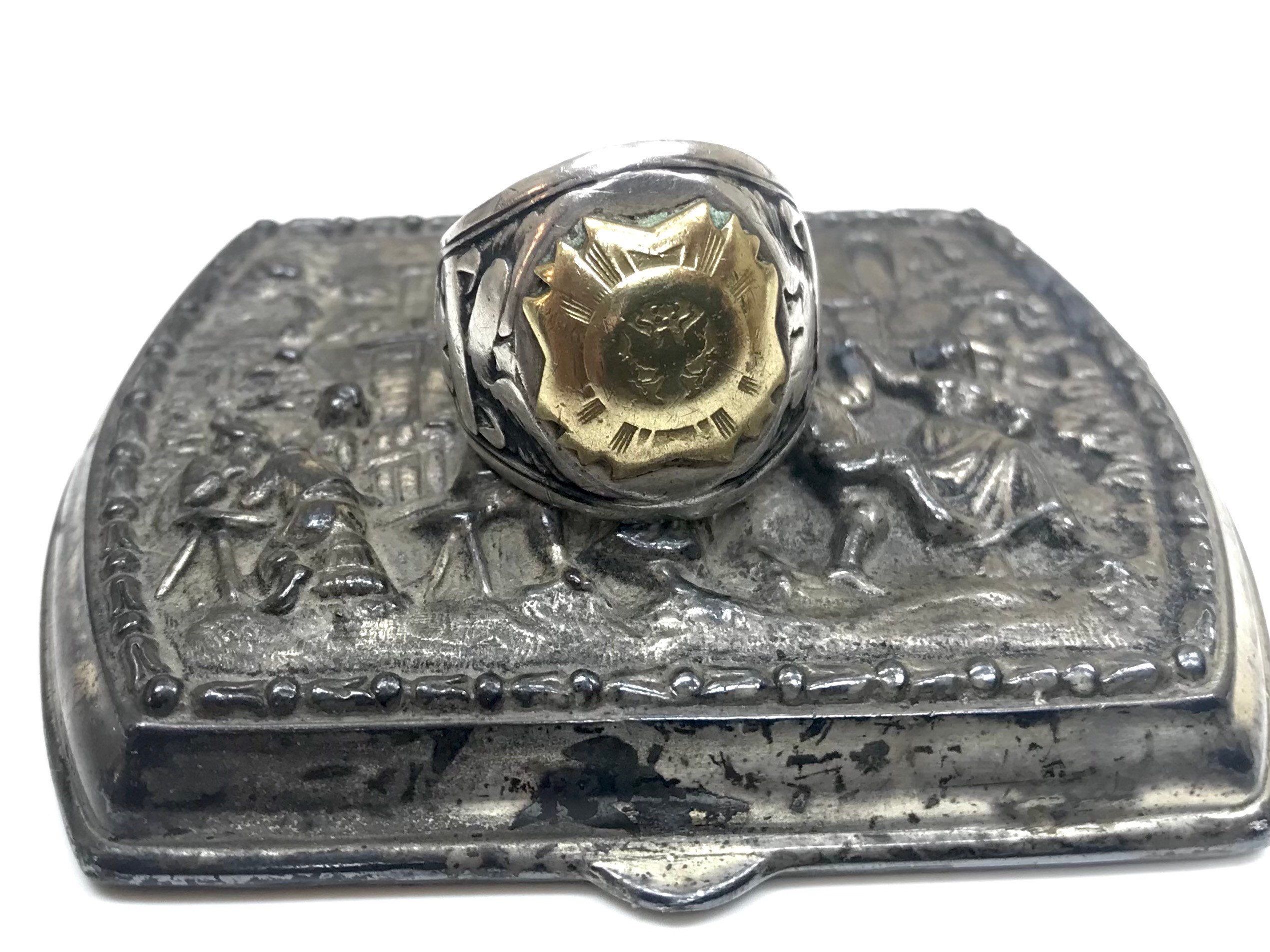 Vintage WW2 Sterling & Brass US Military Ring Size 7.free | Etsy