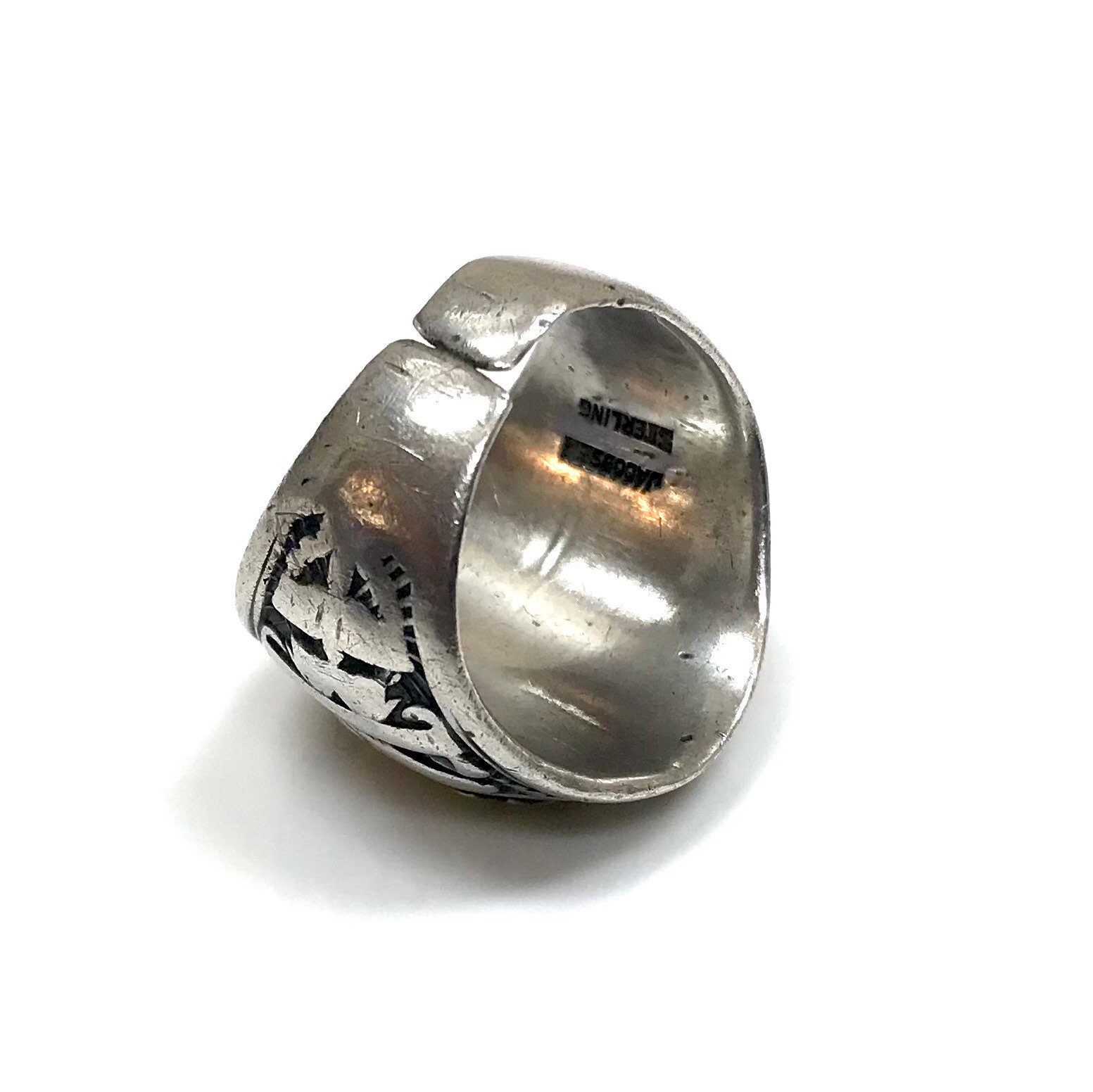 Vintage WW2 Sterling & Brass US Military Ring Size 7.free | Etsy