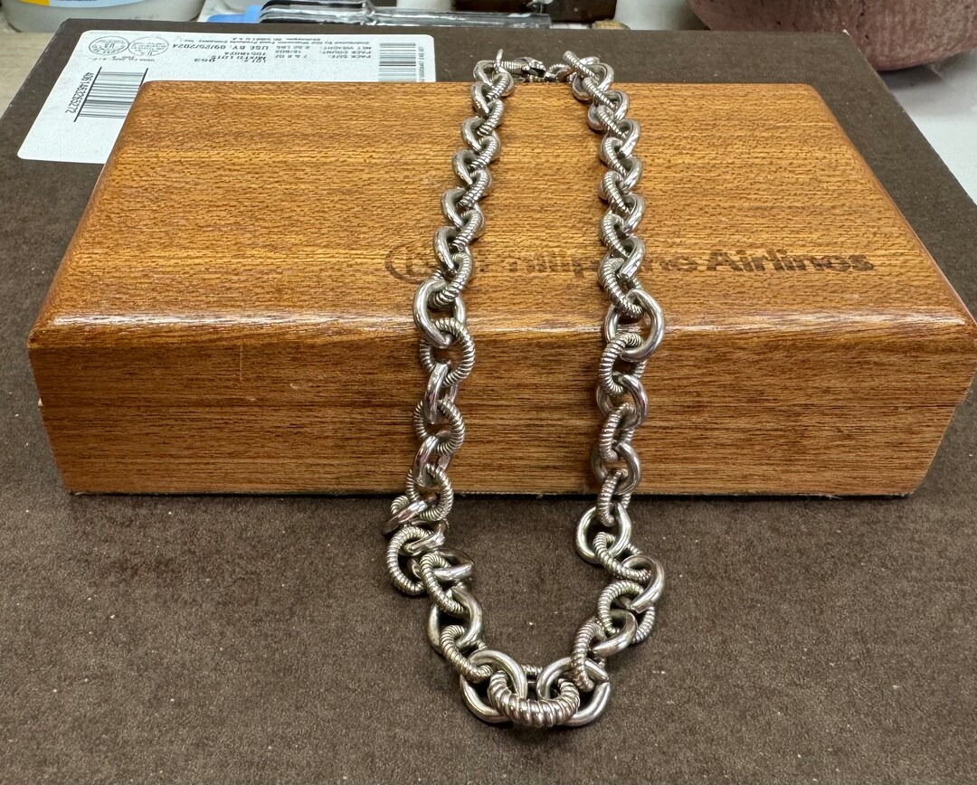 Vintage 925 Judith Ripka Rolo Women’s Chain / Necklace Heavy 18” Inches ...