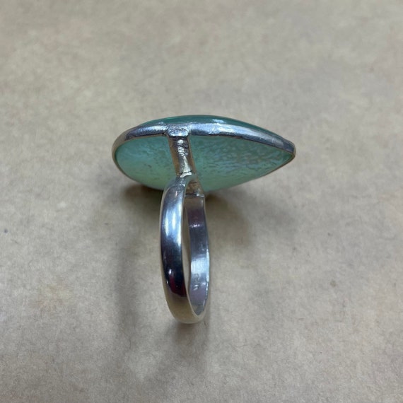 Unique statement ring sterling silver with unique gem… - Gem