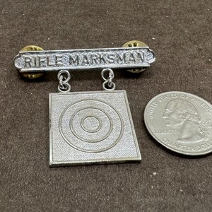 US Military Sterling Silver Rifle Marksman Badge/ Pin / Brooch.2401sb ...