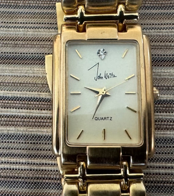 New John Weitz analog rectangular quartz watch vintag… - Gem