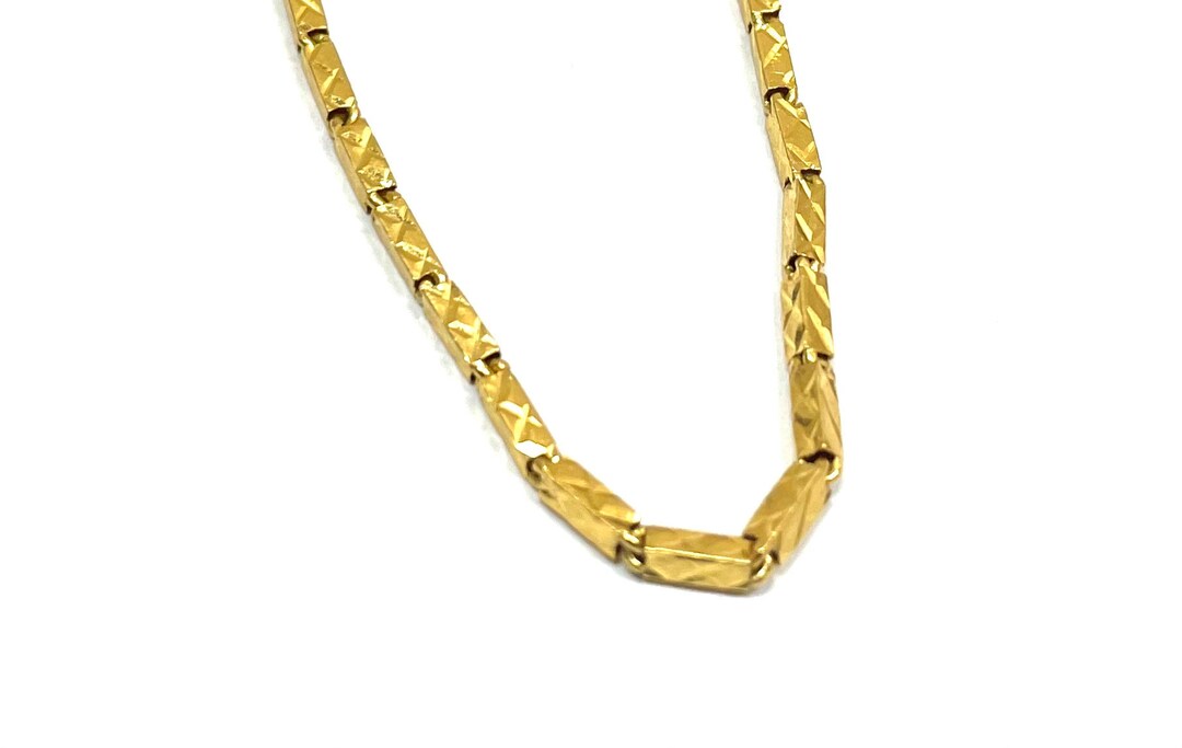 22k PURE GOLD Baht Box Chain / Necklace 24 Inches - Etsy