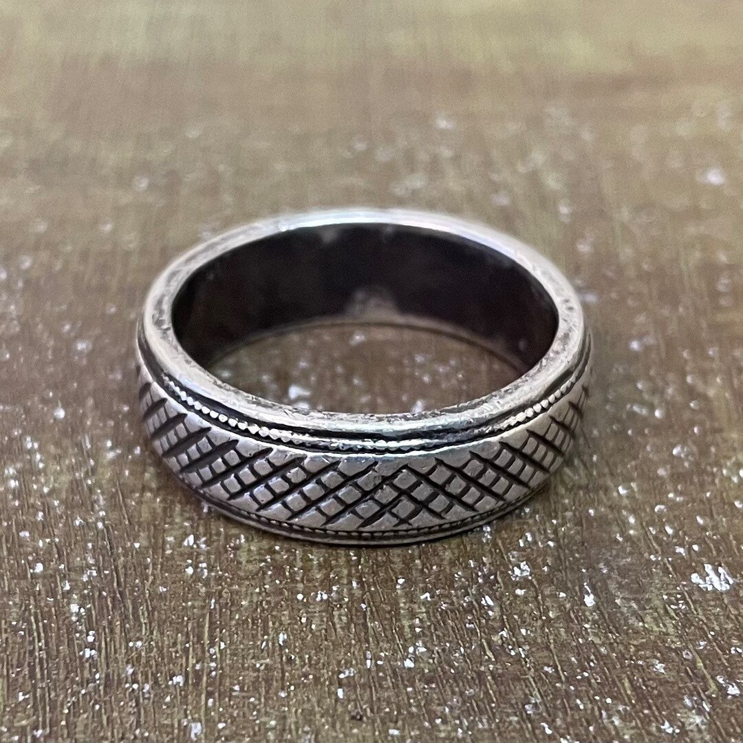 Sterling Silver Mesh Snake Wedding Band/ Ring / Thumb Ring Unisex Size ...