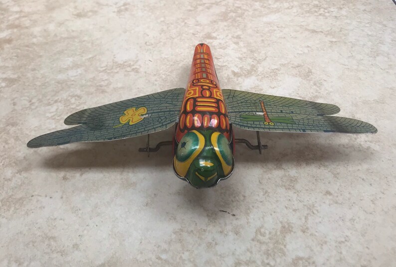 Vintage Rare Japanese Tin Dragonfly Friction Toy. - Etsy