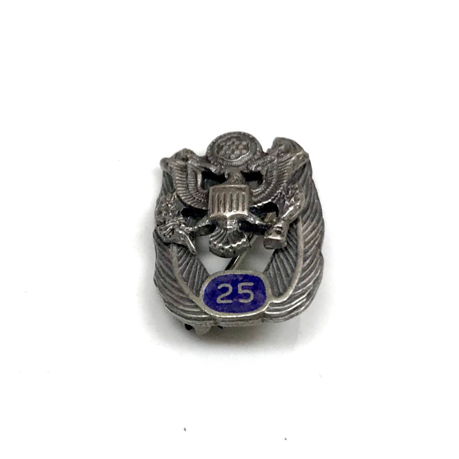 Sterling silver pin / brooch Army 25 years service. 1967 | Etsy