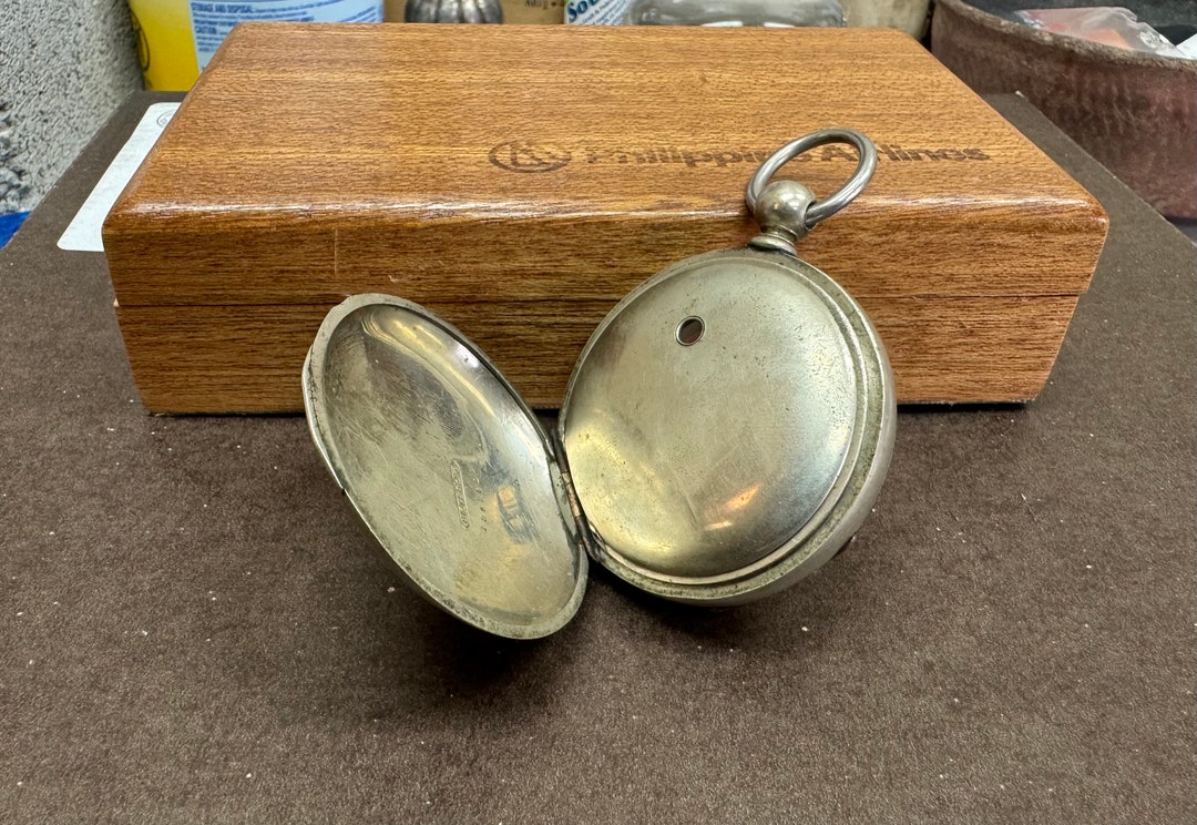 Vintage Antique Silveroid Key Wind/key Set Pocket Watch Case.2668gb ...