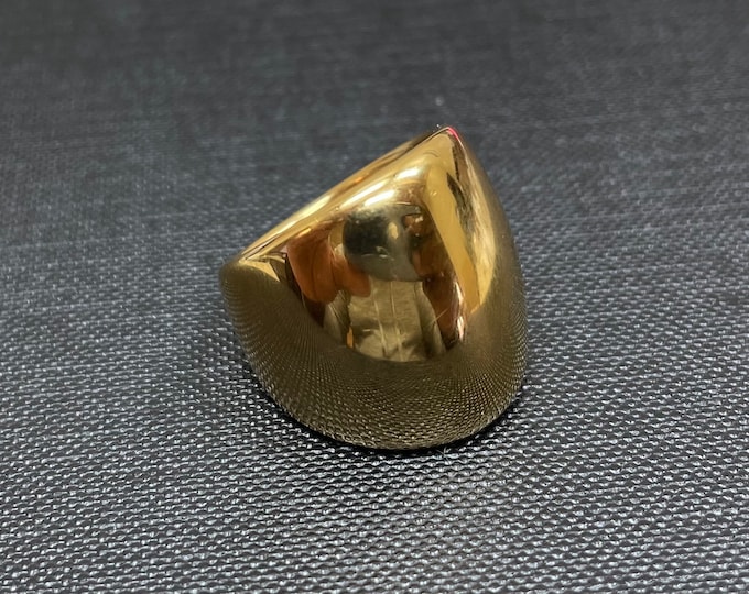 Milor Italy 18k Yellow Gold Resin Filled Cigar Wide Band Highly Polished Ring Size 8.#986t2.free ...