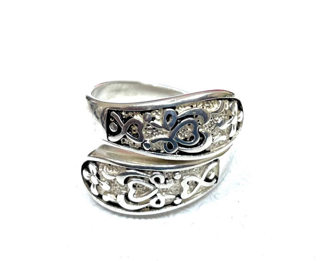 Vintage Sterling Silver Bypass Ring Size 5 Adjustable.200748t2.free ...