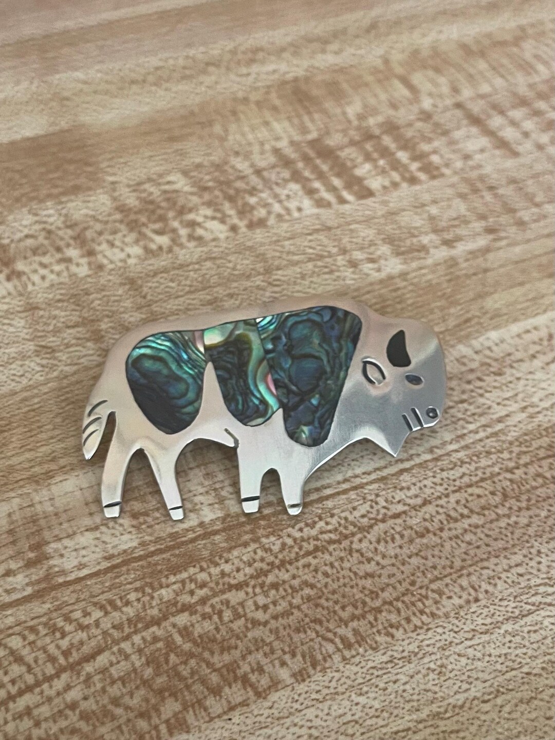 Alpaca Mexico Bison Brooch Vintage.#828sb.free Shipping!!! - Etsy