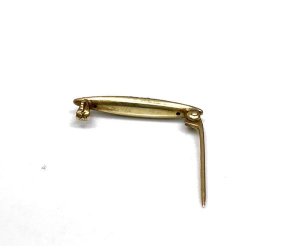 Vintage petit 14k Hallmarked antique pin with turquoi… - Gem