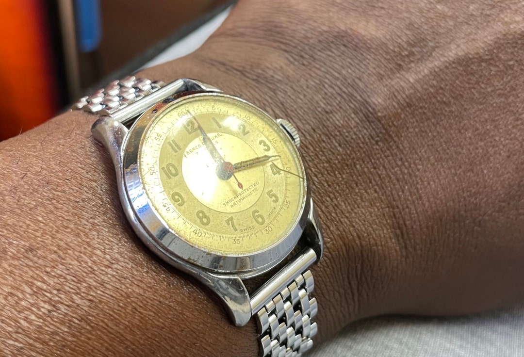 Vintage BERCO De Luxe 7jewel Swiss Made Mechanical Watch Works ...