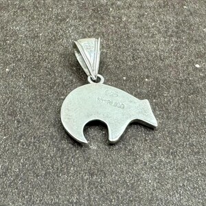 Native American Bear Pendant With Black Onyx & Opal Inlay Sterling ...