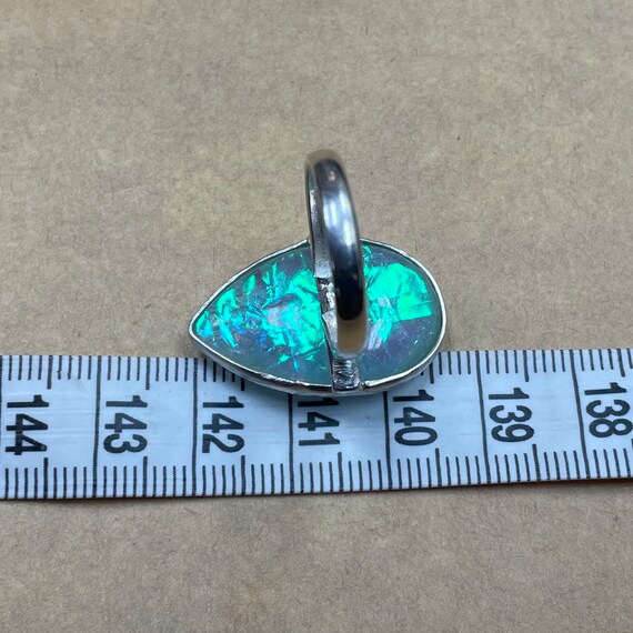 Unique statement ring sterling silver with unique gem… - Gem