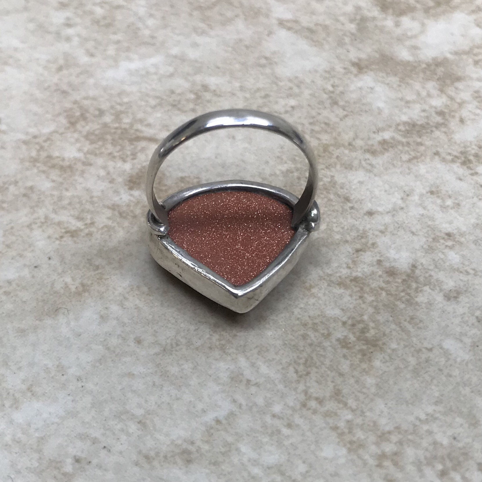 Sterling silver blood goldstone ring size 5. 2048 | Etsy