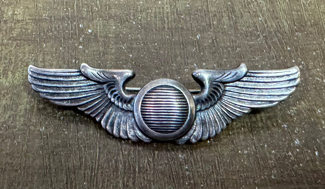 Vintage WW2 USA Army Observer Sterling Silver Brooch/ Badge/ Medal ...