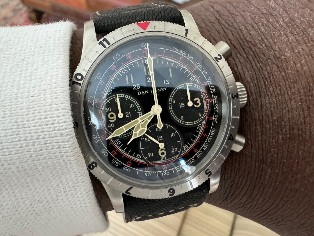 WW2 Dan Henry Military GMT Pilots Chronograph Watch New.2245wb.free ...