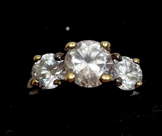 Vintage LIND SR Three Stone Engagement/ Wedding Ring Size 5 | Etsy