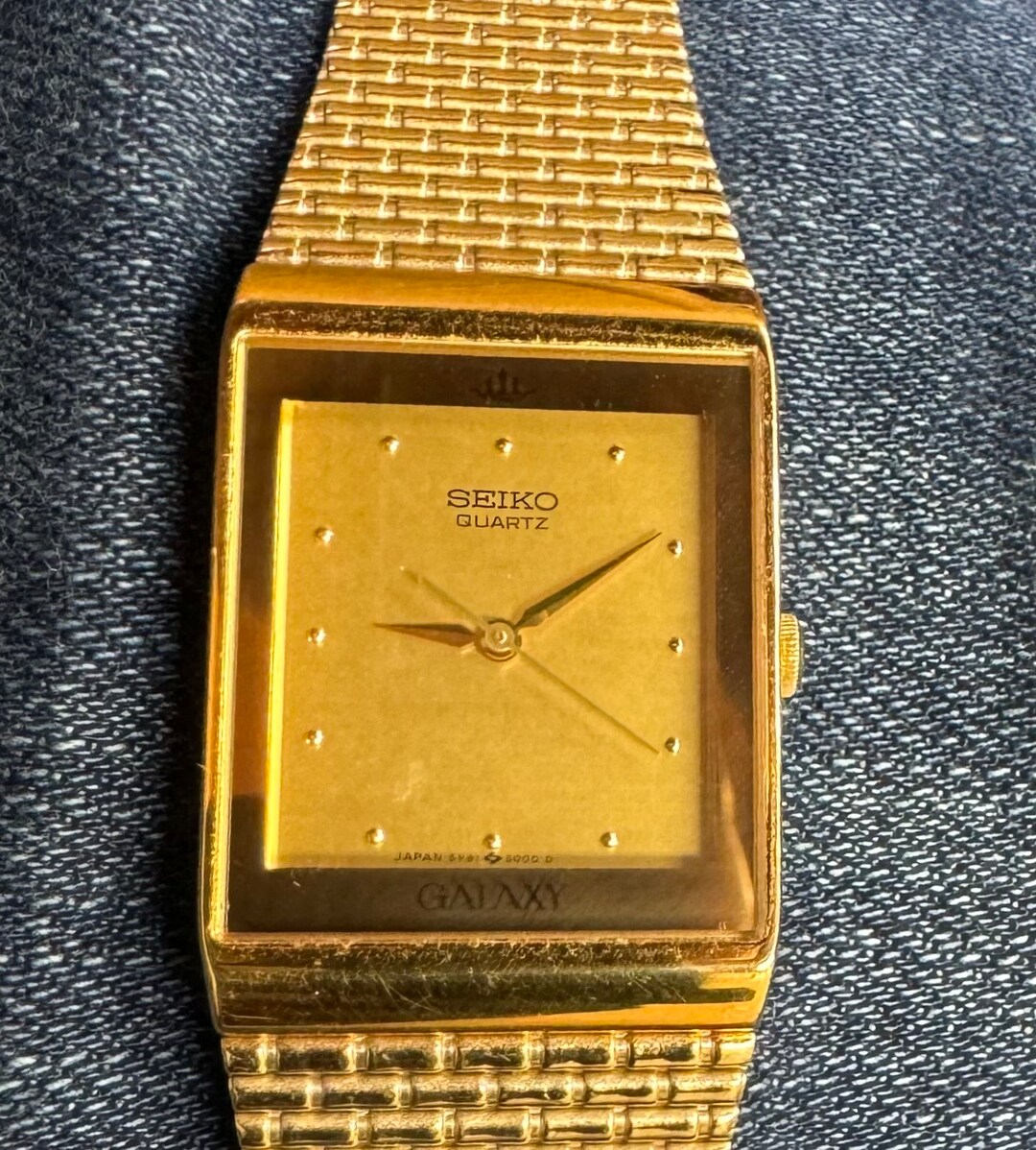 Vintage Seiko Galaxy Quartz Gold Tone New Without Tags.1396wb.free ...