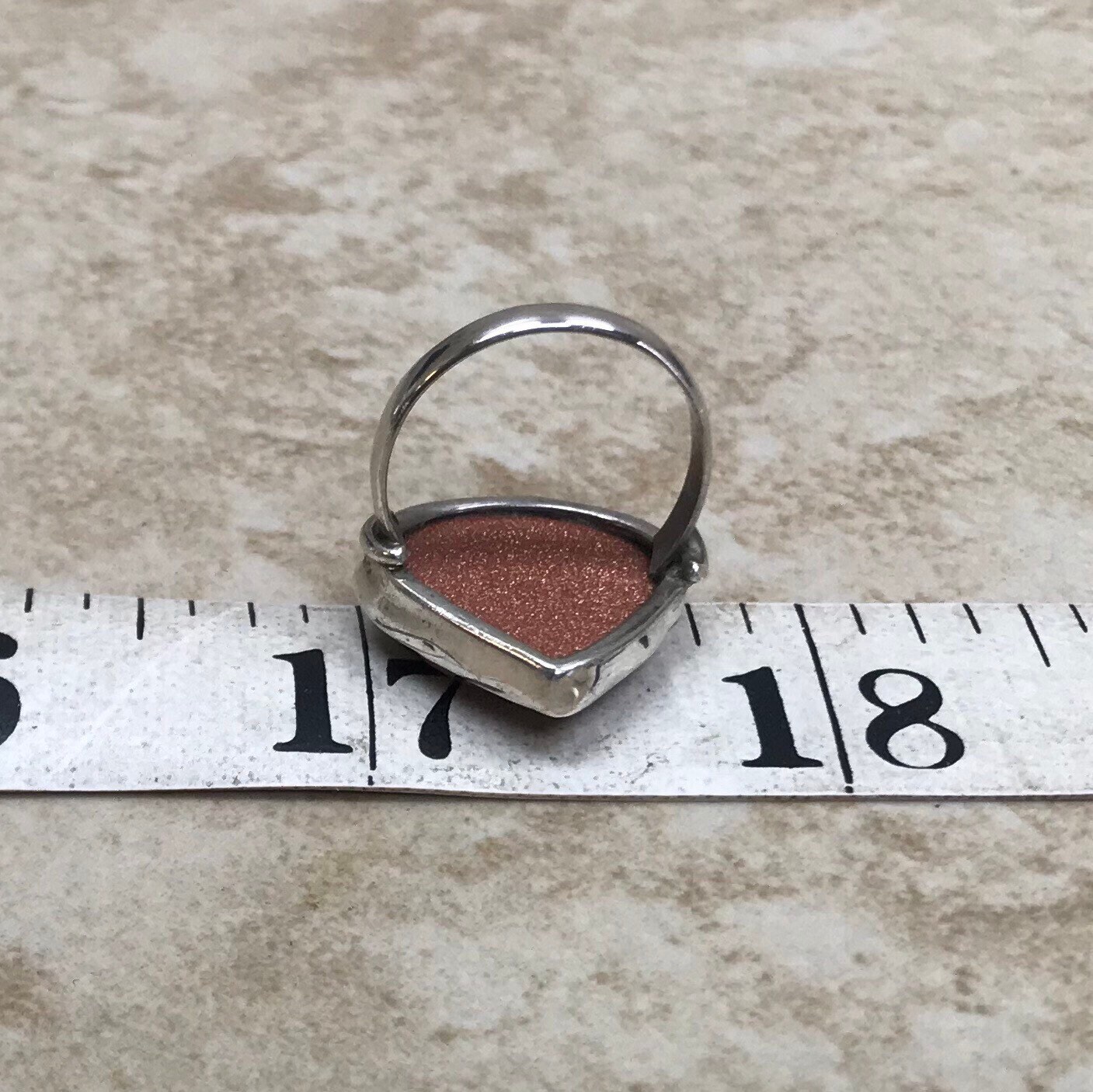 Sterling silver blood goldstone ring size 5. 2048 | Etsy